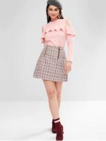 China Cheap Wholesale Ruffle Clothing Long Sleeve Cold Shoulder T Shirt Tops for sale