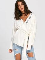 China Spring Letter Pattern Long Sleeve Knitted Tip Top Women for sale