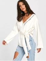 China Spring Letter Pattern Long Sleeve Knitted Tip Top Women for sale