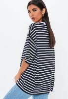 China Oversized Custom Stripe Drop Shoulder T Shirt Printing for sale
