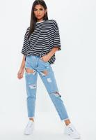 China Oversized Custom Stripe Drop Shoulder T Shirt Printing for sale