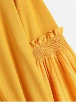 China Plus Size Women Clothing Long Ruffles Flare Sleeve T Shirt for sale