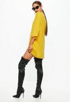 China Yellow Oversized T Shirt Dress For Women for sale