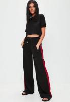 China Petite Clothing Black Roll Sleeve T Shirt Women for sale