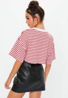 China Clothing Women Cropped Stripe T Shirt for sale