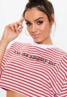 China Clothing Women Cropped Stripe T Shirt for sale