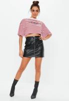 China Clothing Women Cropped Stripe T Shirt for sale
