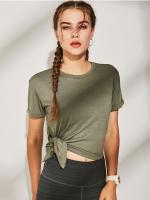 China Hot Sales Clothing T Shirt Women With Slit for sale