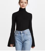 China Clothing Women Long Bell Sleeve T Shirt Women for sale
