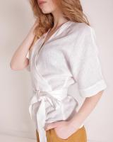 China Fashionable Women Linen Blouse for sale