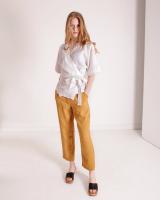 China Fashionable Women Linen Blouse for sale