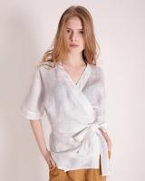 China Fashionable Women Linen Blouse for sale