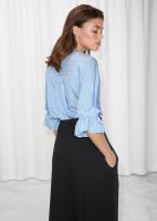 China Frill Sleeve Designs Blouse For Woman for sale