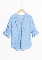 China Frill Sleeve Designs Blouse For Woman for sale