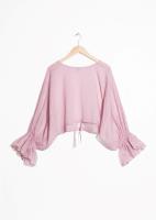 China Cotton Fabric Bell Sleeve Women Blouse for sale