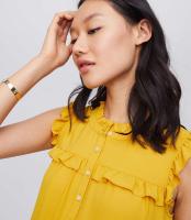 China Gold Sleeveless Latest Blouse For Women for sale
