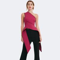 China 2018 Fashion neck lady pink tops for sale
