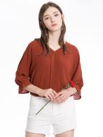 China Ladies Top Fashion Plain Blouse for sale