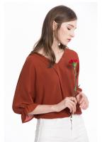 China Ladies Top Fashion Plain Blouse for sale