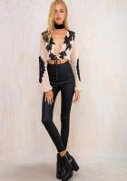 China New fashion women tops puffed long sleeve ladies blouse designs for sale