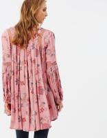 China Boho Style Women Floral Printed Blouse for sale