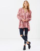 China Boho Style Women Floral Printed Blouse for sale