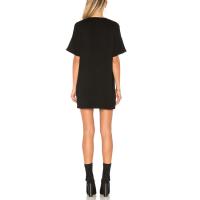 China Latest Designs Black Short Sleeve Casual T-shirt Dress for Women for sale
