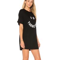China Latest Designs Black Short Sleeve Casual T-shirt Dress for Women for sale