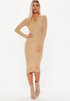 China Spring Clothing Women Midi Knit Dress Long Sleeve for sale