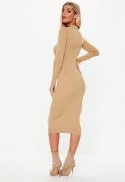 China Spring Clothing Women Midi Knit Dress Long Sleeve for sale