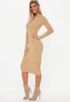 China Spring Clothing Women Midi Knit Dress Long Sleeve for sale