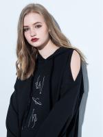 China Clothing Fashion Women Cold Shoulder Hoodie Dress for sale