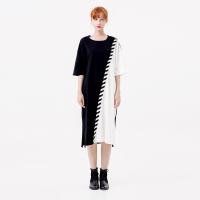 China OEM Casual Clothing Fashion Patchwork T-Shirt Dress Women for sale