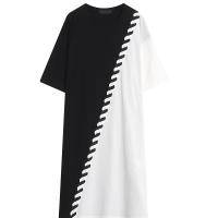 China OEM Casual Clothing Fashion Patchwork T-Shirt Dress Women for sale
