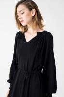 China Autumn Women Clothing Black Midi Knit Dress for sale