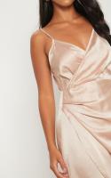 China 2019 New Arrivals Women Casual Petite Champagne Satin Maxi Dress And Sexy for sale