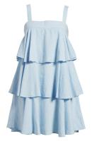 China Tiered Line Ruffle Dress Summer Women Clothing for sale