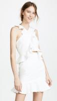China Women Clothing Latest White Ruffle Shoulder Dress Summer for sale