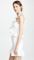 China Women Clothing Latest White Ruffle Shoulder Dress Summer for sale