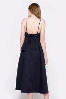 China Best Quality Plus Size Navy Blue Midi Elegant Lady Dress for sale