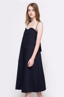 China Best Quality Plus Size Navy Blue Midi Elegant Lady Dress for sale