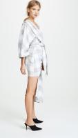 China Fall Clothing Plus Size Gingham Kimono Style Wrap Dress For Women for sale