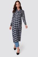 China 2019 New Arrivals Buttoned Asymmetric Shirt Dress Blue Dress Autumn Women for sale