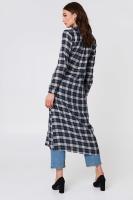 China 2019 New Arrivals Buttoned Asymmetric Shirt Dress Blue Dress Autumn Women for sale