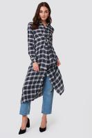 China 2019 New Arrivals Buttoned Asymmetric Shirt Dress Blue Dress Autumn Women for sale