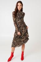 China Fashion Women Leopard Print Long Sleeve Women Maxi Dresses for sale