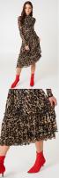 China Fashion Women Leopard Print Long Sleeve Women Maxi Dresses for sale