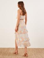 China Womens Clothing Ruffle Midi Dress Fashion Women with Slit for sale