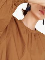 China 2018 Simple midi smock cuff brown oversize dress for women for sale