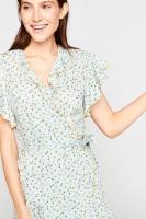 China Ladies Mini Dress Floral Wrap Dresses Cotton For woman for sale